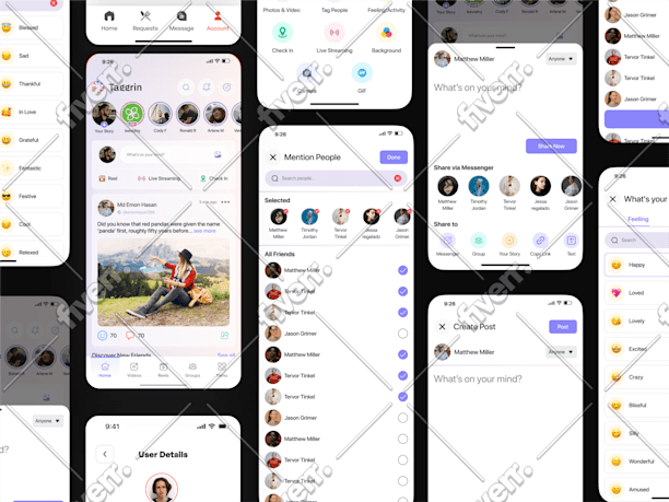 Do ui ux design, mobile app ui ux design in figma by Harsh_ui_ux | Fiverr